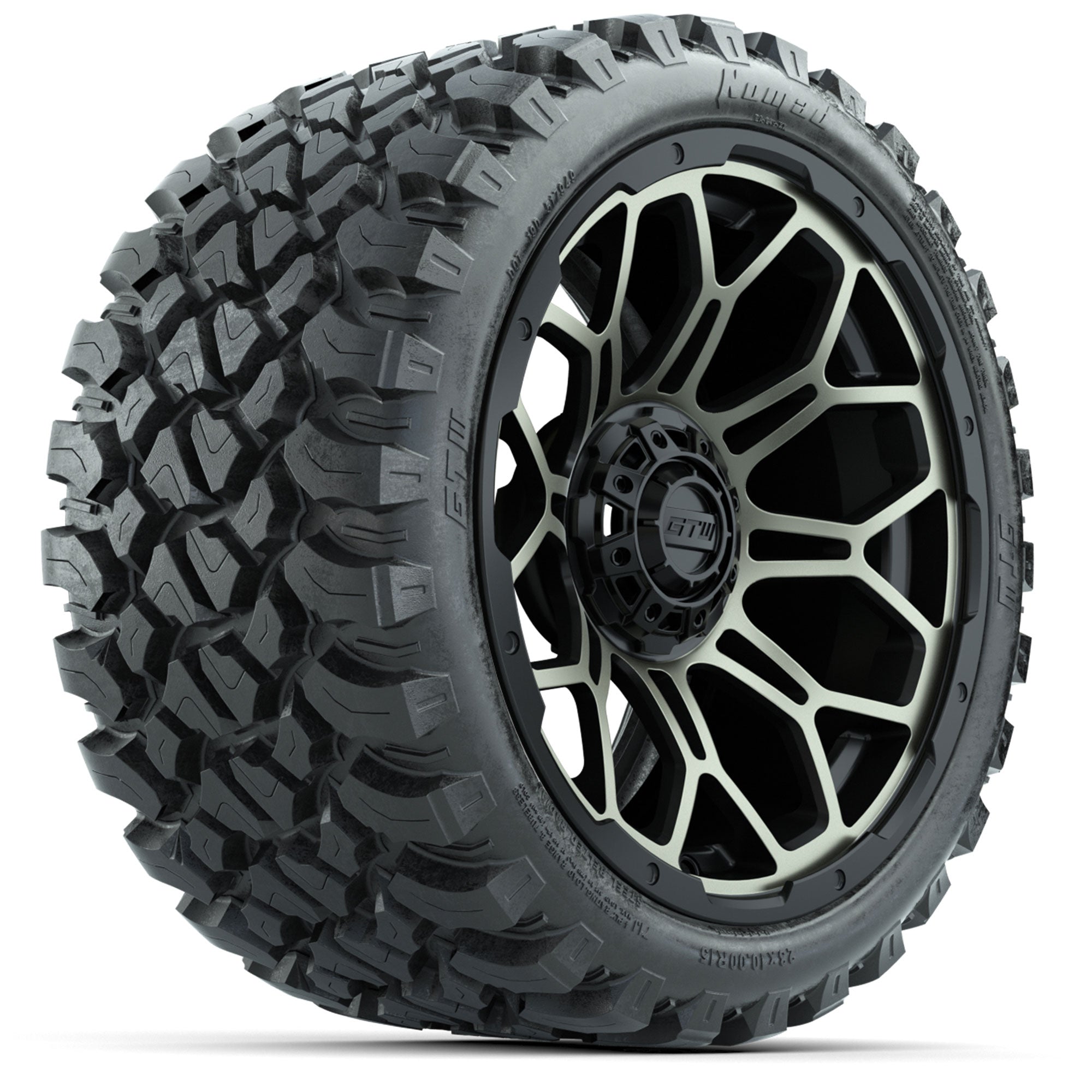 GTW® Bravo Bronze 15 in Wheels with 23 in Nomad All Terrain Tires - Se ...